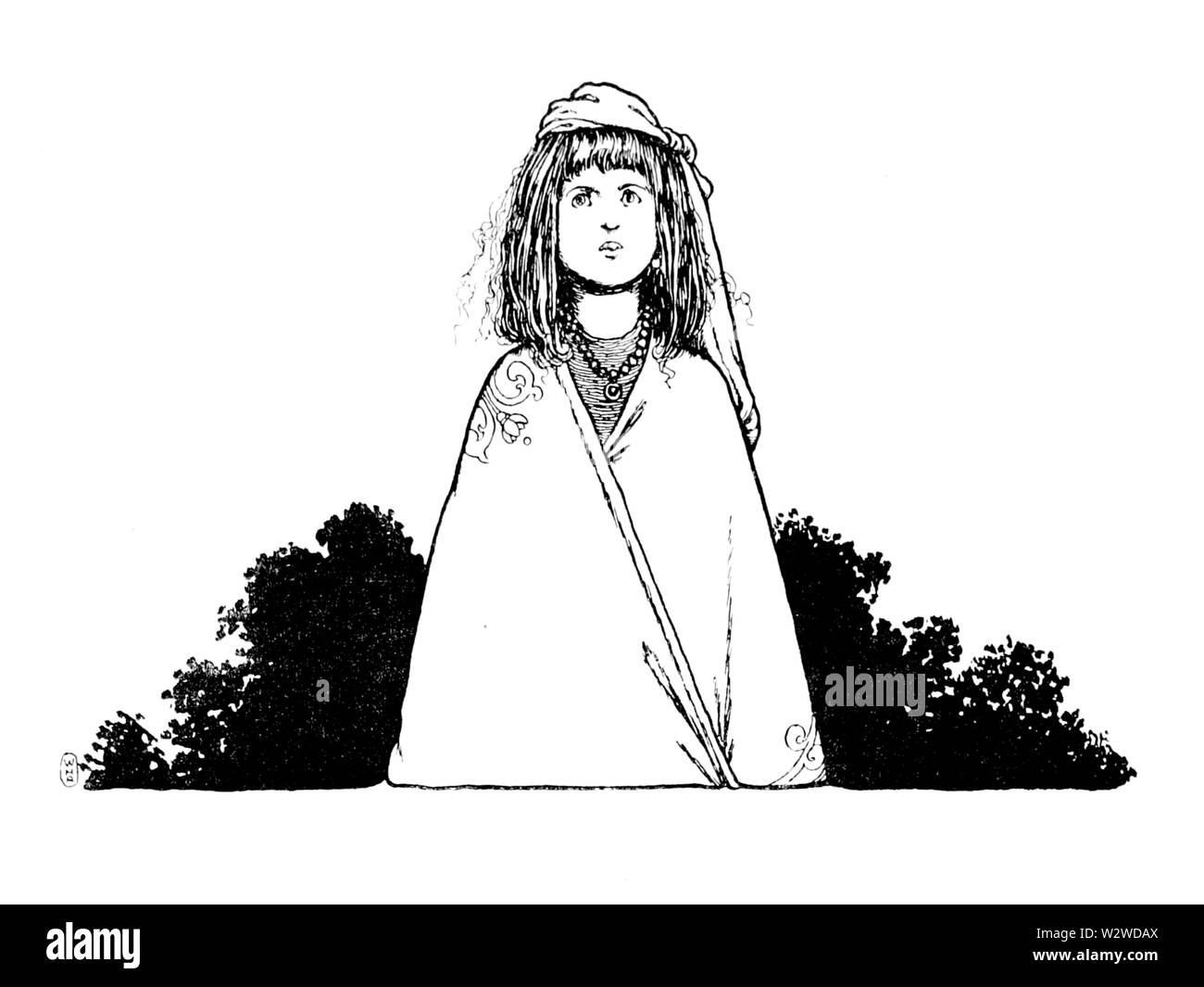 Black white illustration figure Black and White Stock Photos & Images ...