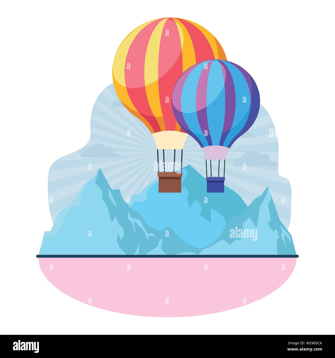 Frame hot air balloons Stock Vector Images - Alamy