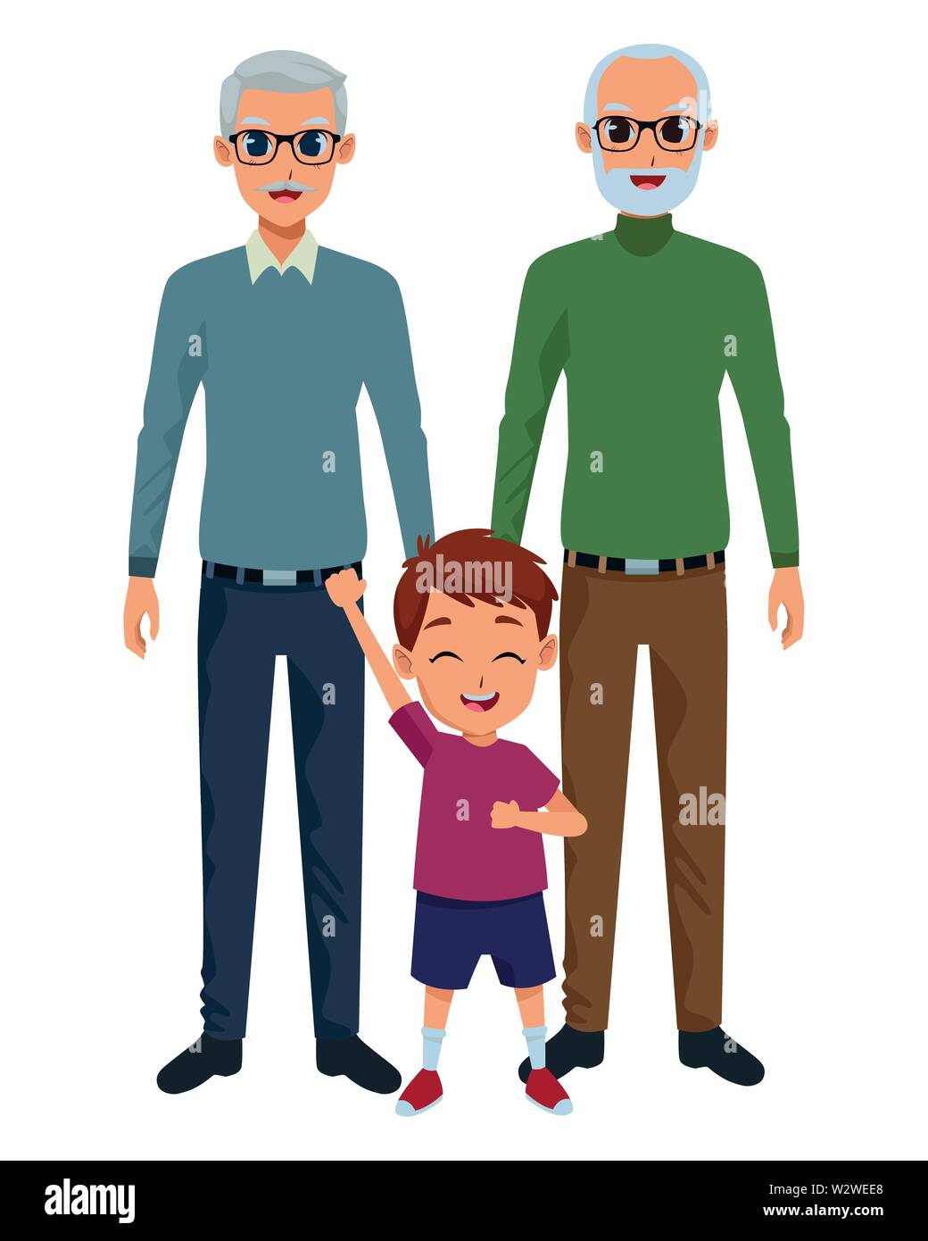 Family grandparents and grandson cartoons Stock Vector Image & Art - Alamy