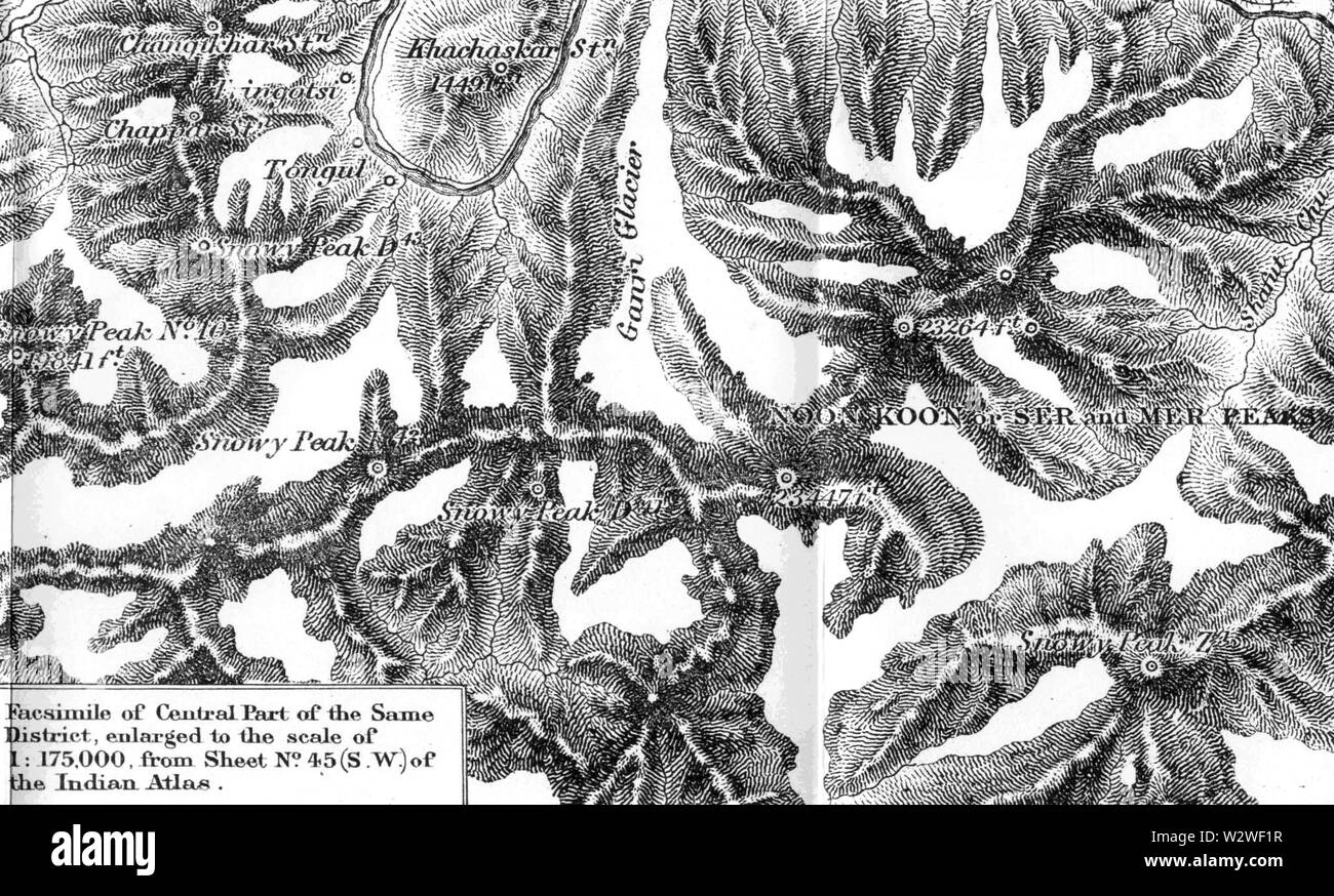 Indian Atlas Sheet 45 SW Stock Photo - Alamy