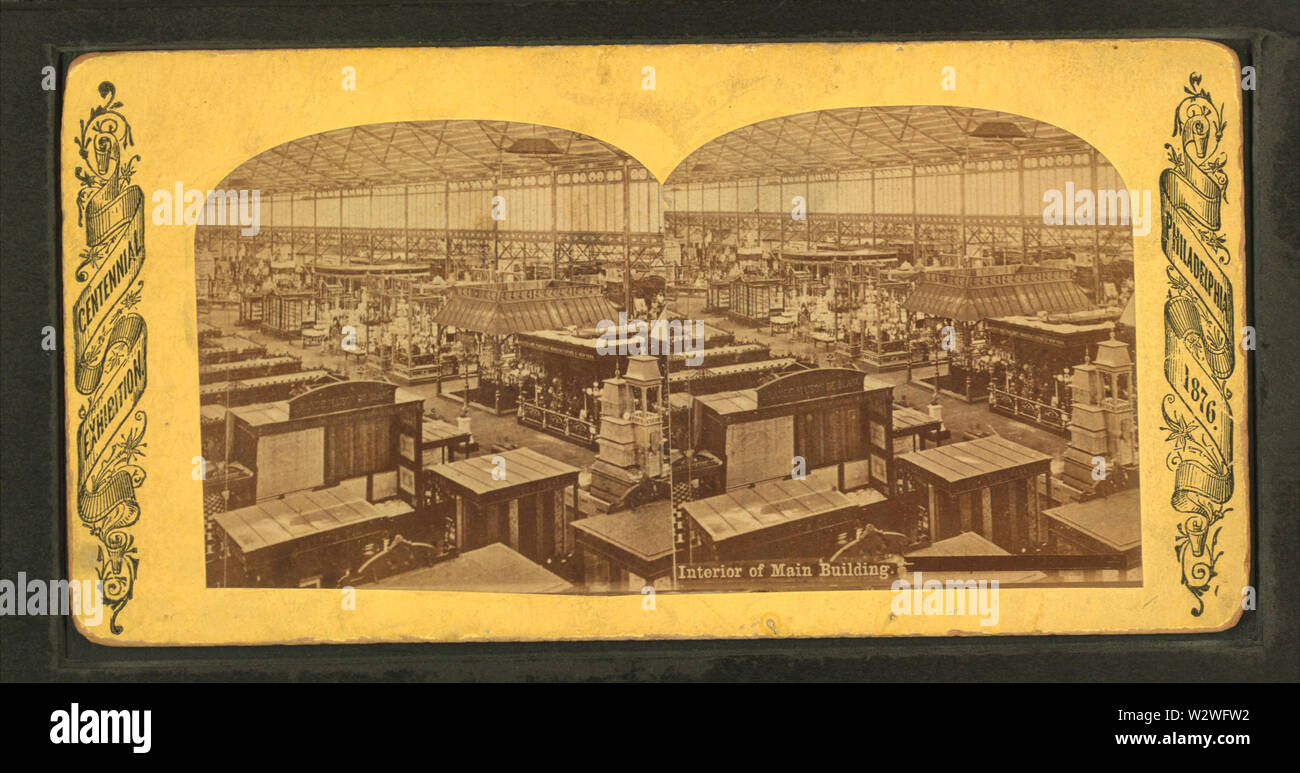 Interior of Main building, from Robert N Dennis collection of ...