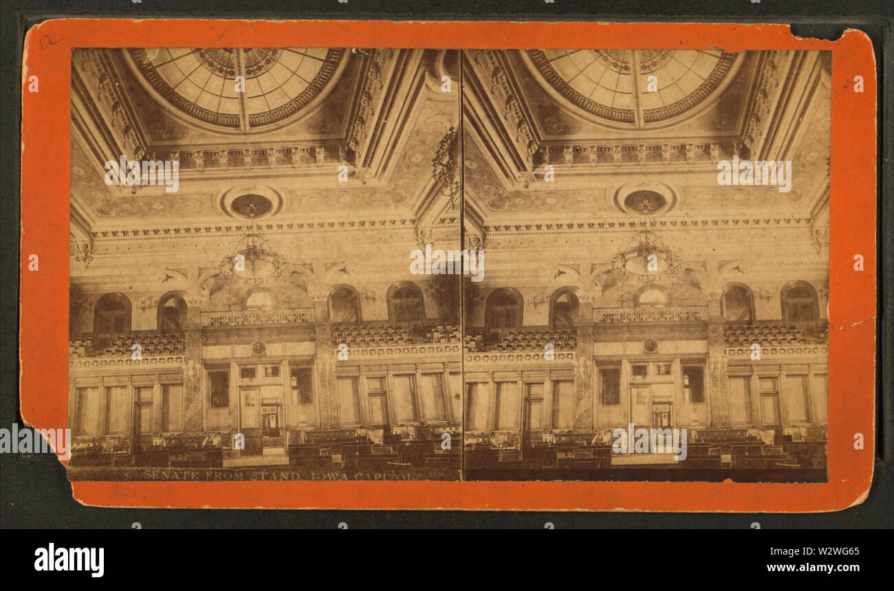 Interior view of Iowa State Capitol, from Robert N Dennis collection of ...
