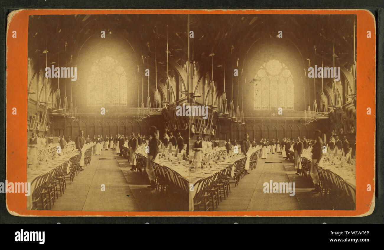 Interior view of Memorial Hall, Harvard College, from Robert N Dennis ...