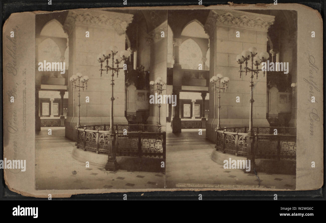 Interior view of Capitol, Hartford, Conn, by Union View Co Stock Photo ...