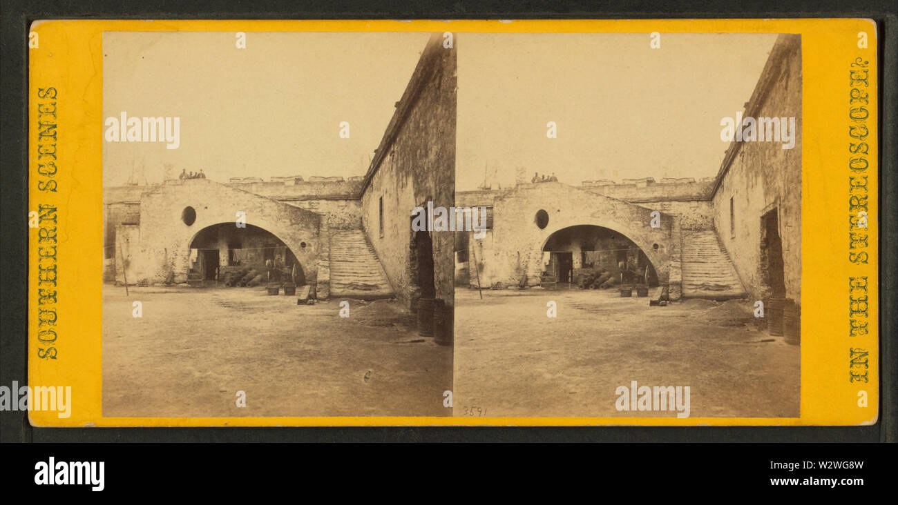 Interior view of the old Spanish Castle, 'St Marcus' St Augustine, Fla ...