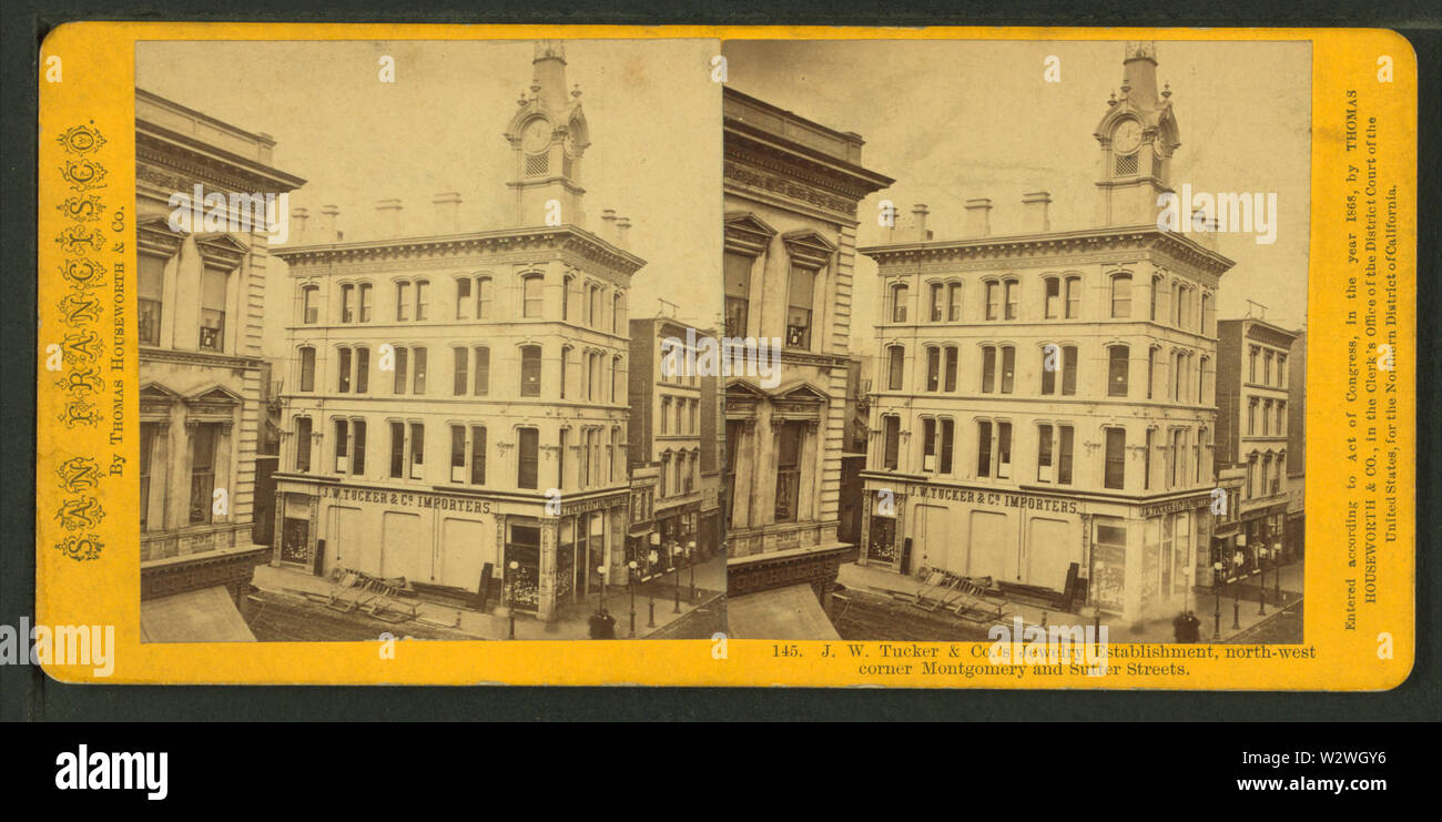 JW Tucker & Co's Jewelery Establishment, corner of Montgomery and ...