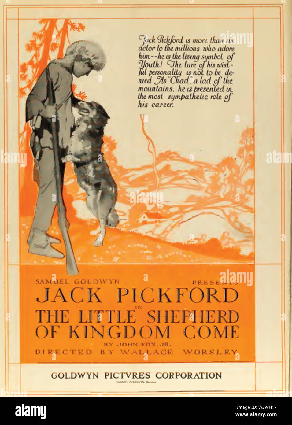 Jack Pickford The Little Sheperd of Kingdom Come Film daily 1919 Stock ...