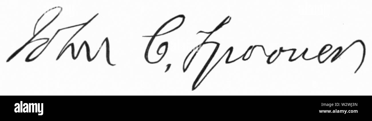 John Coit Spooner signature Stock Photo - Alamy