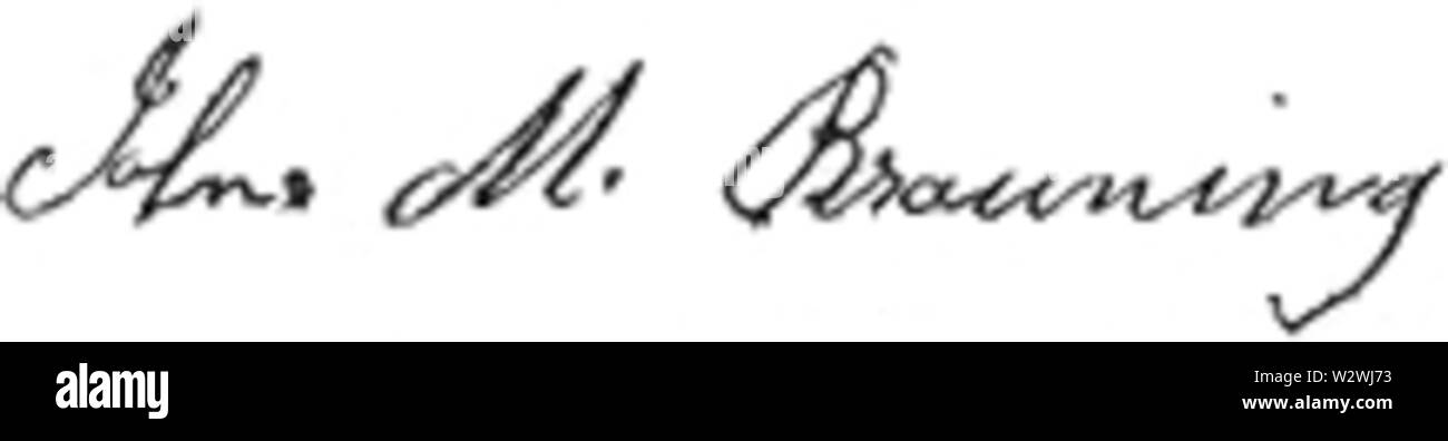 John M Browning signature Stock Photo - Alamy