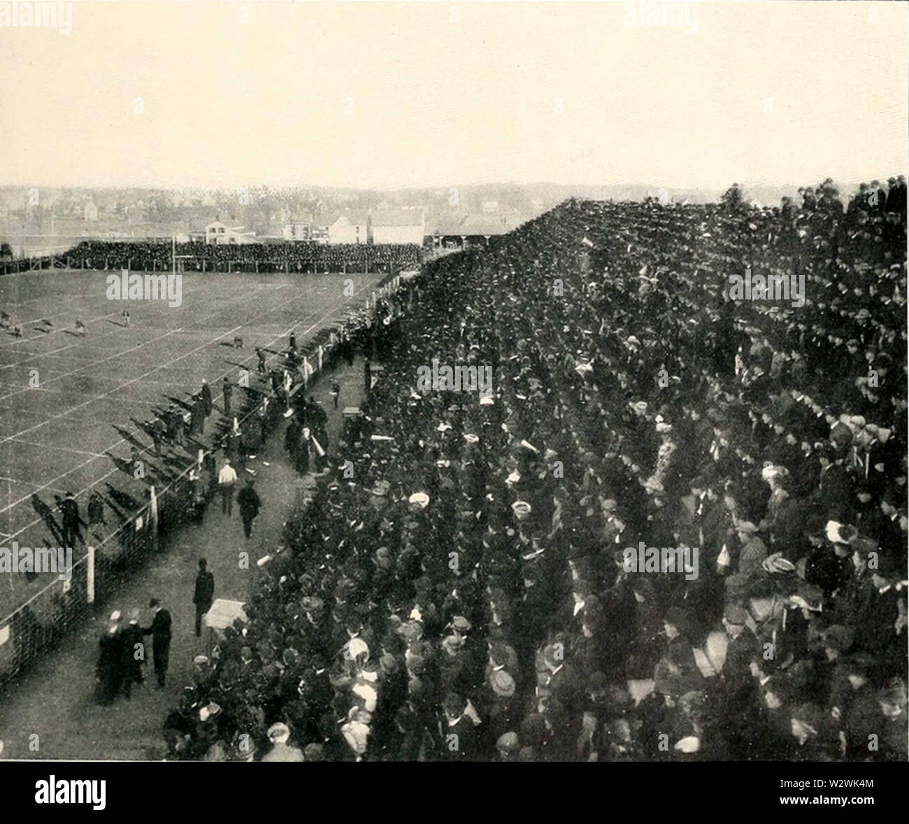 Just Before the Kick-off at the Chicago-Michigan Football Game 1904 ...