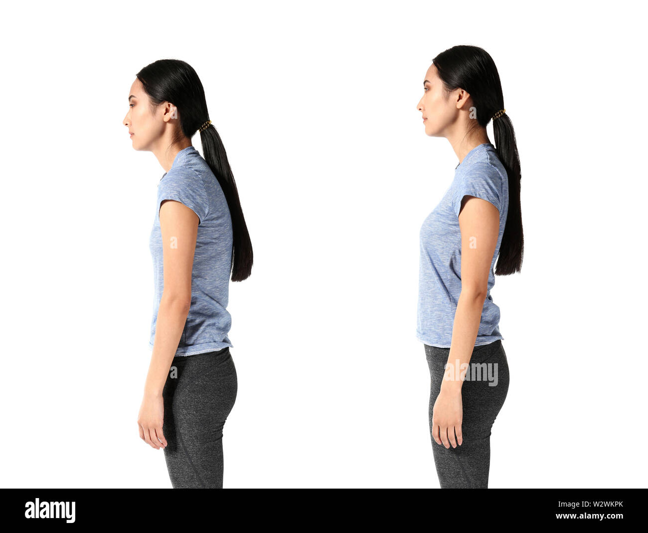 Good posture and bad posture hi-res stock photography and images - Alamy
