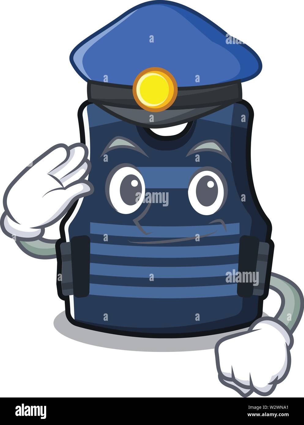 Police bulletprof vest isolated in the mascot Stock Vector Image & Art ...