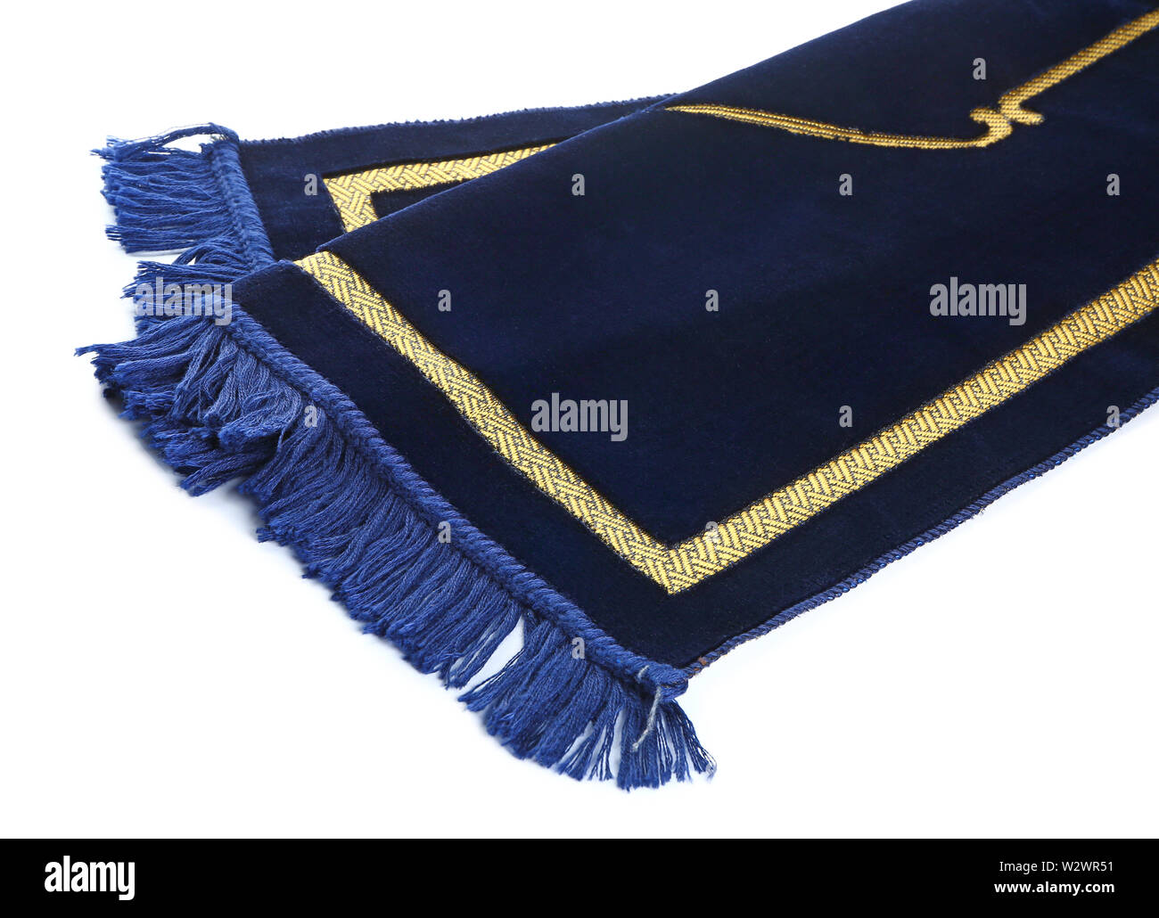 Muslim prayer mat on white background Stock Photo - Alamy