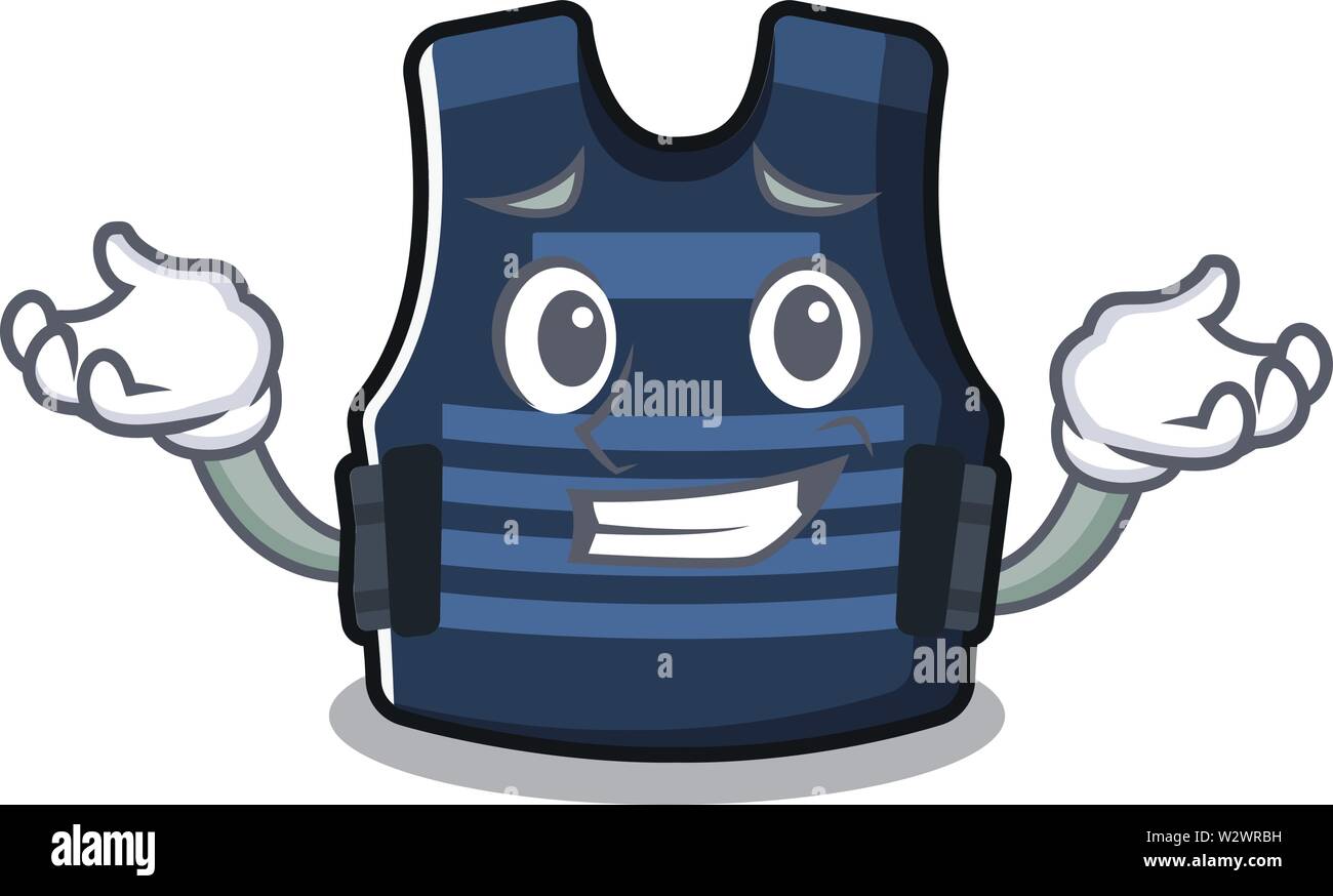 Grinning bulletprof vest in the cartoon shape Stock Vector Image & Art ...