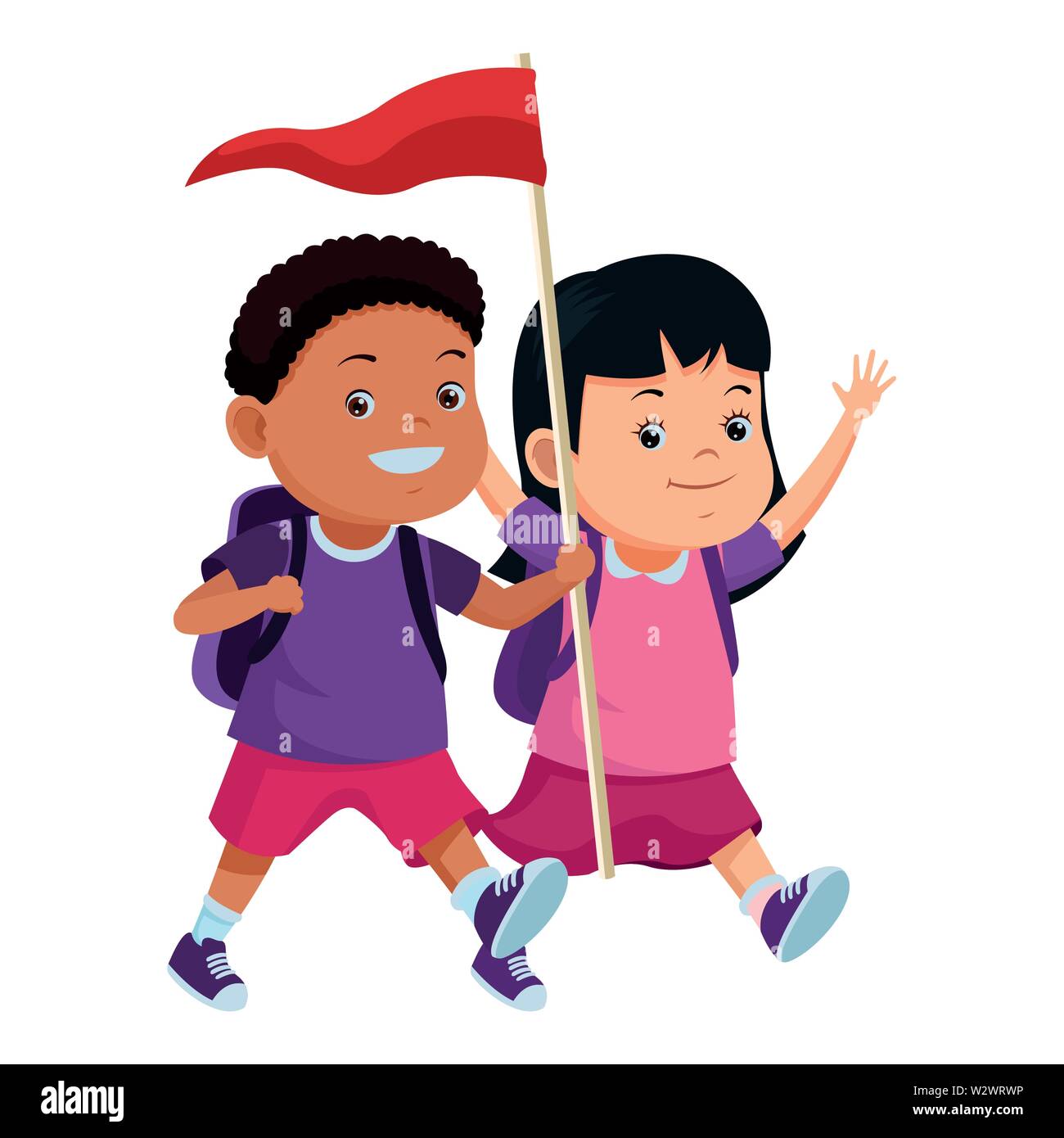 Kids and summer camp cartoons Stock Vector Image & Art - Alamy