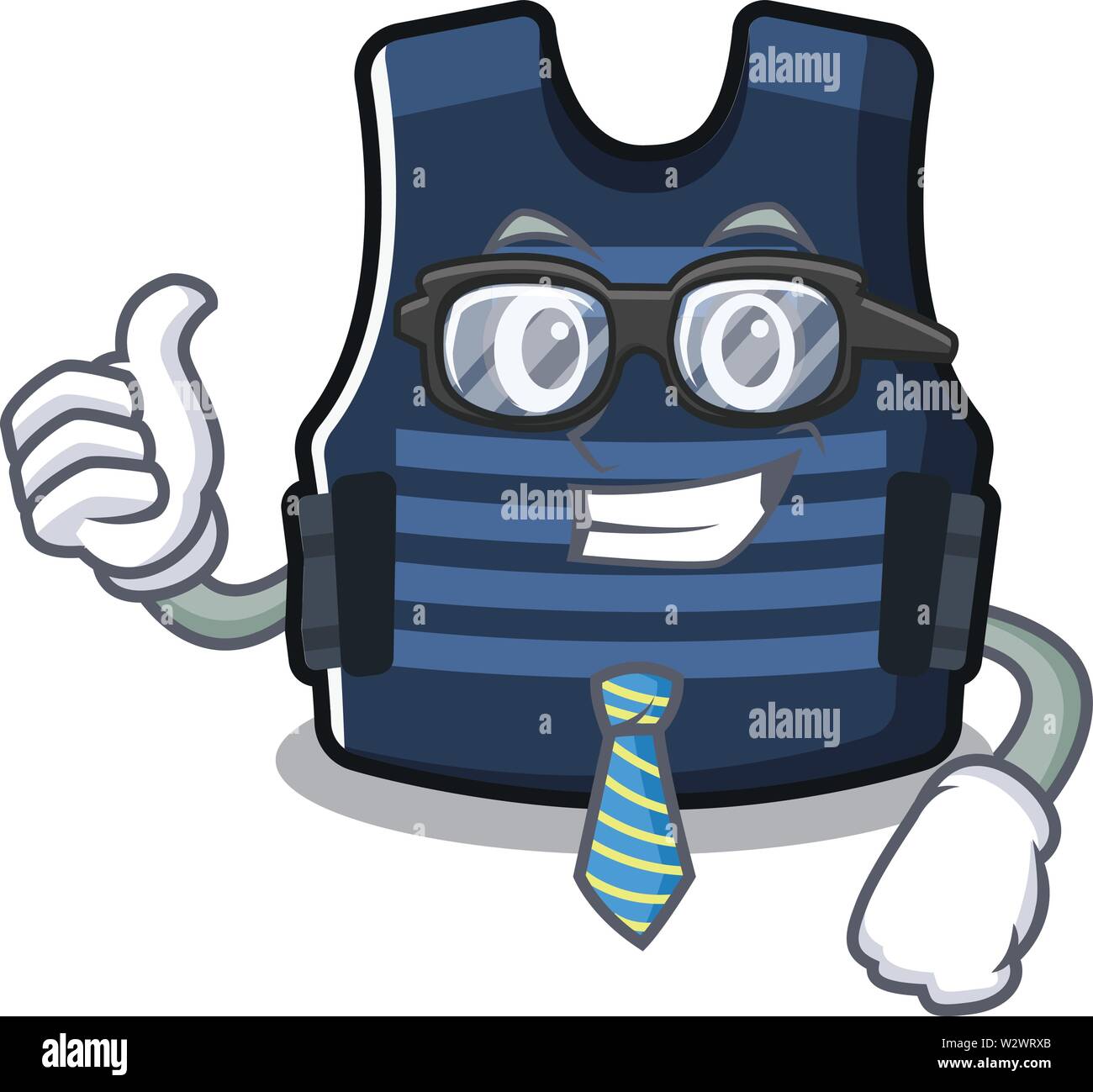 Businessman bulletprof vest in the cartoon shape Stock Vector Image ...