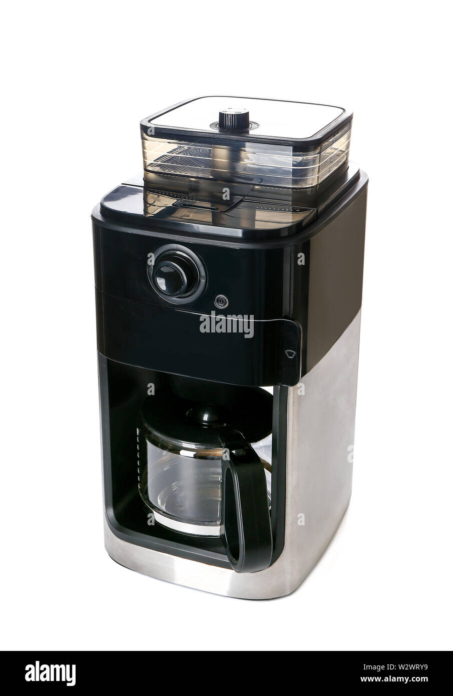 Modern coffee machine on white background Stock Photo - Alamy