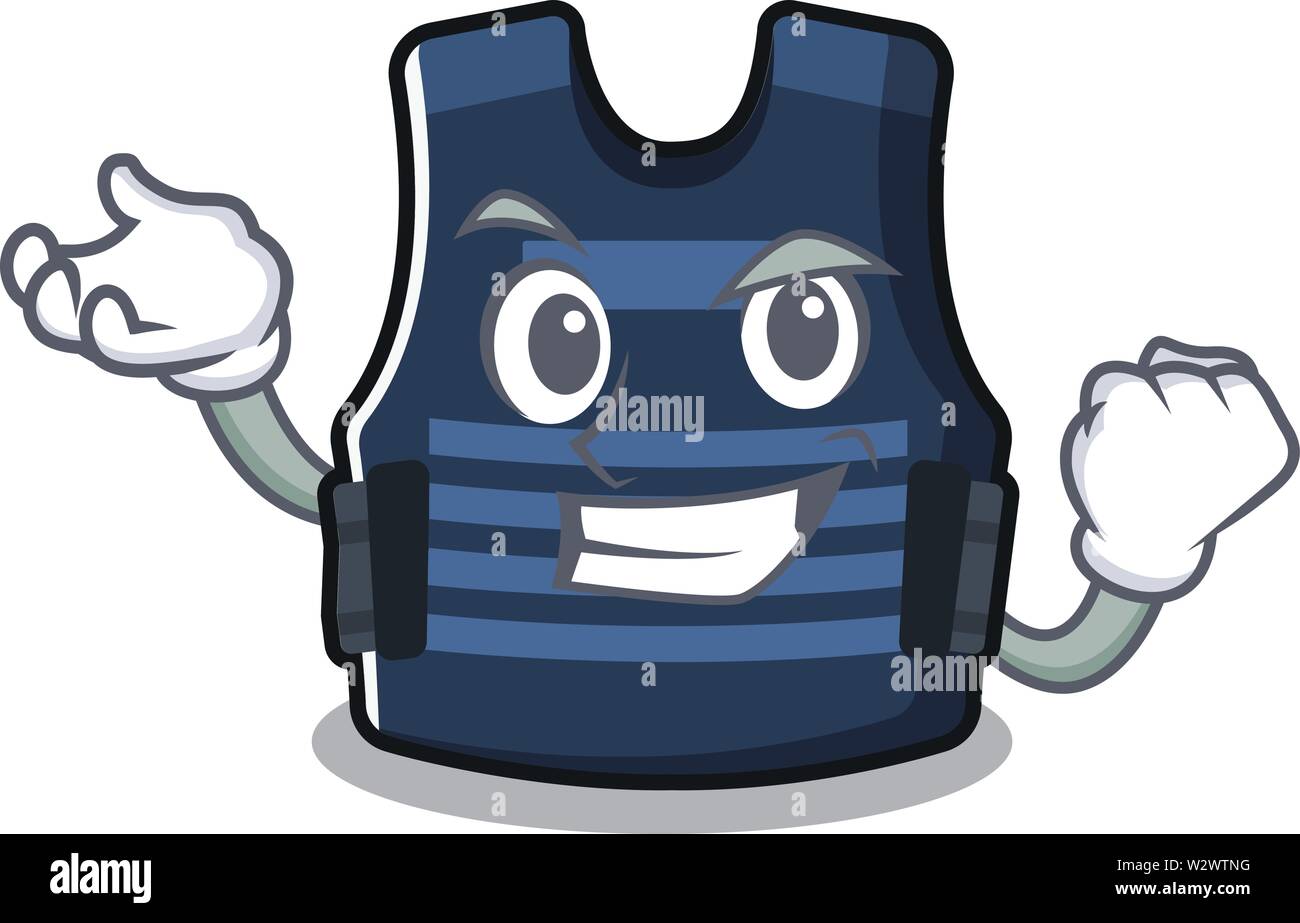 Successful bulletprof vest in the cartoon shape Stock Vector Image ...