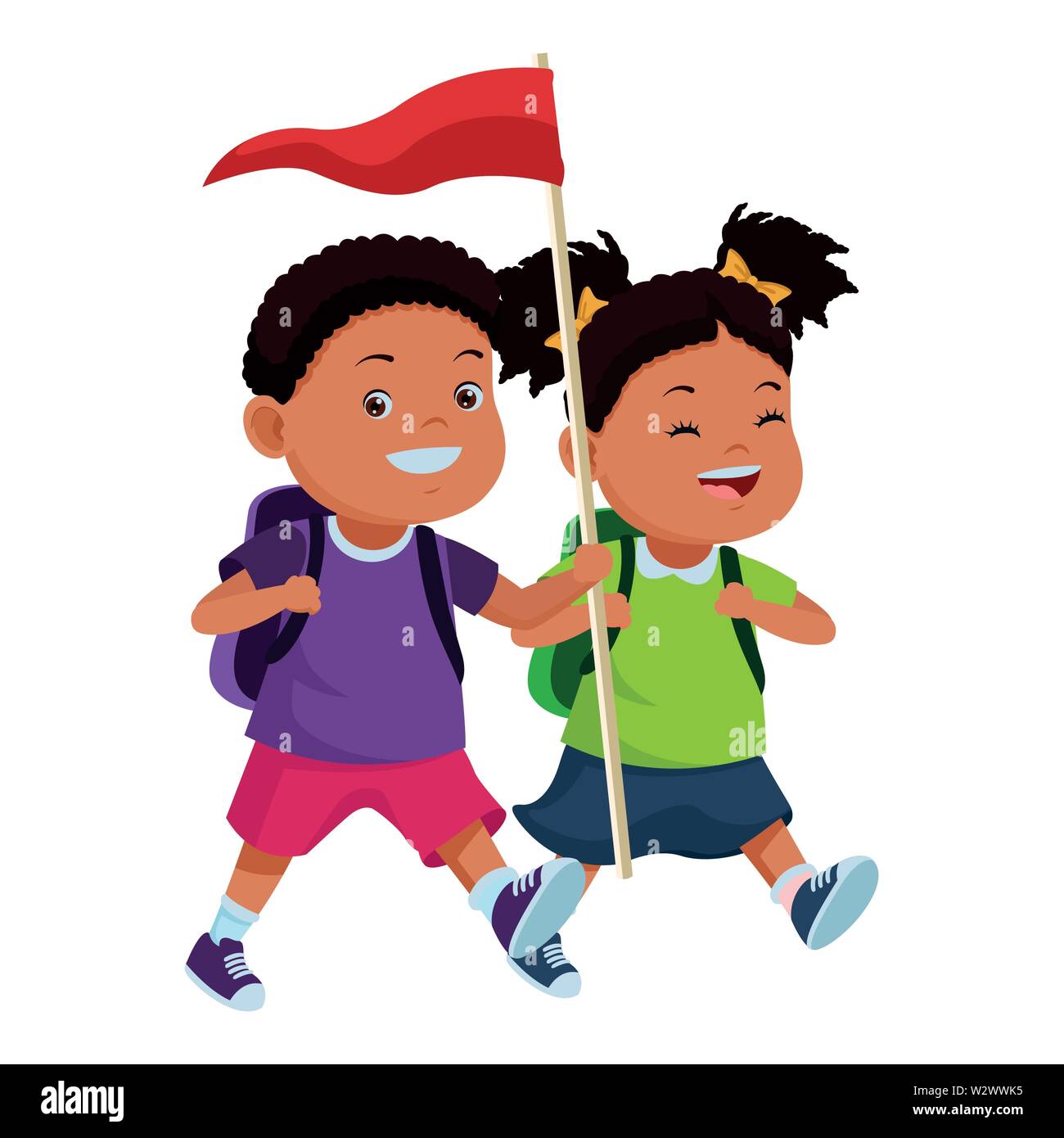 Kids and summer camp cartoons Stock Vector Image & Art - Alamy