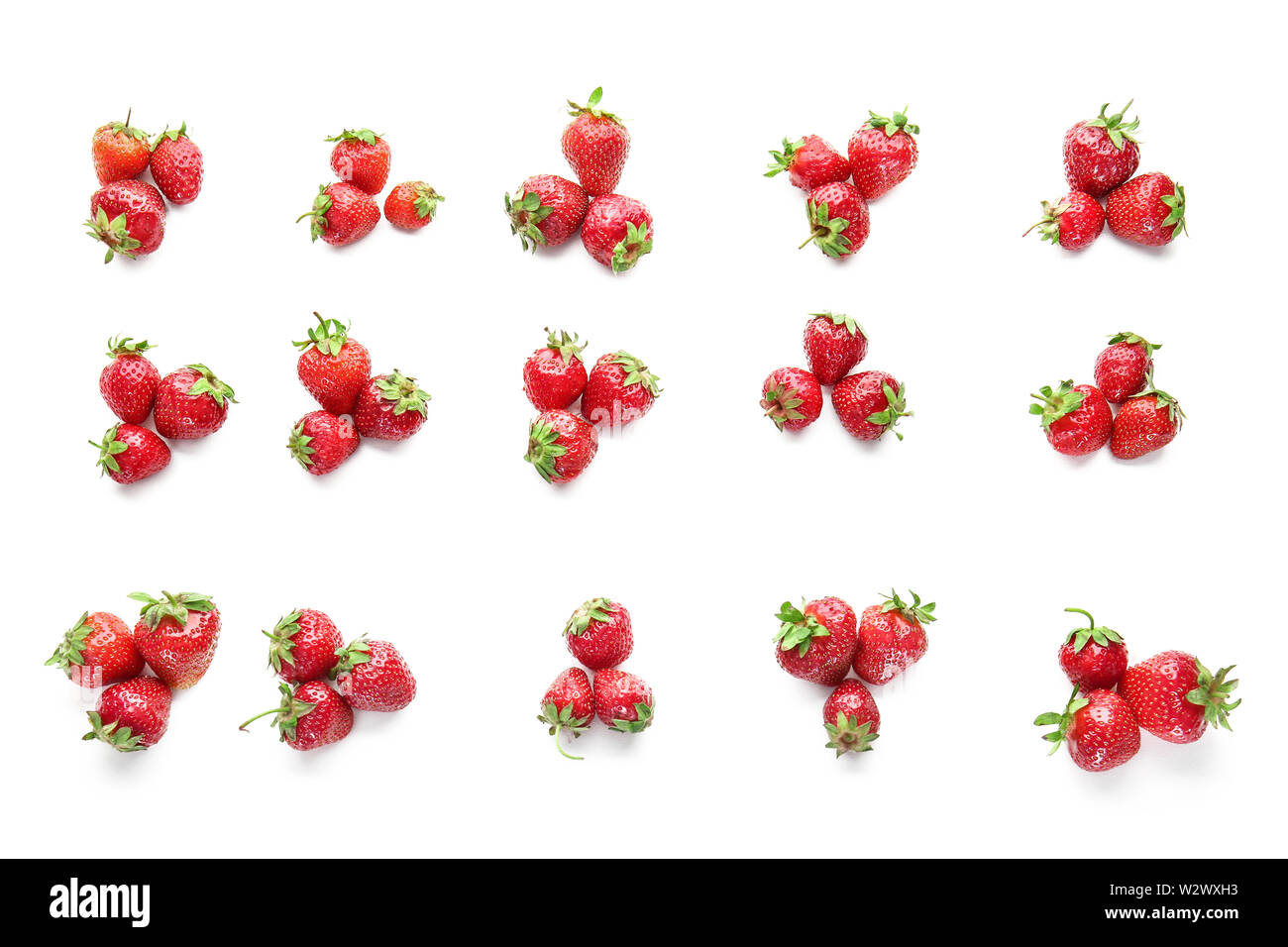 Many ripe strawberry on white background Stock Photo - Alamy