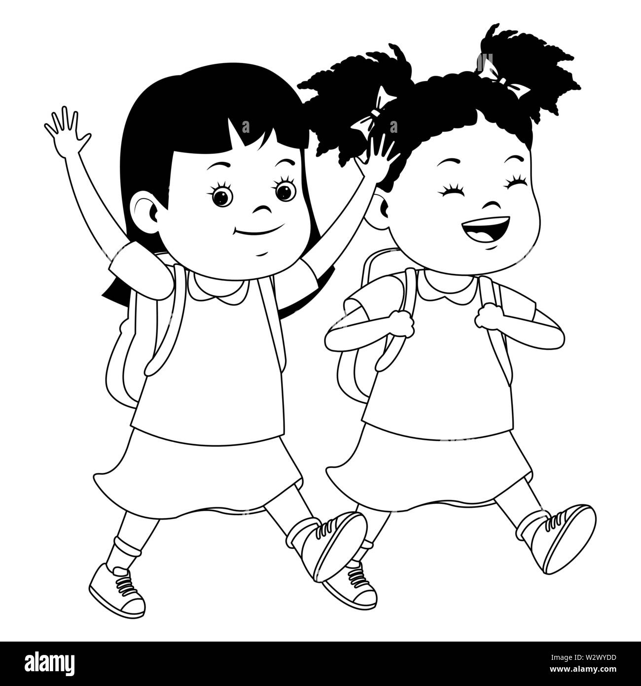 School Images For Kids Black And White