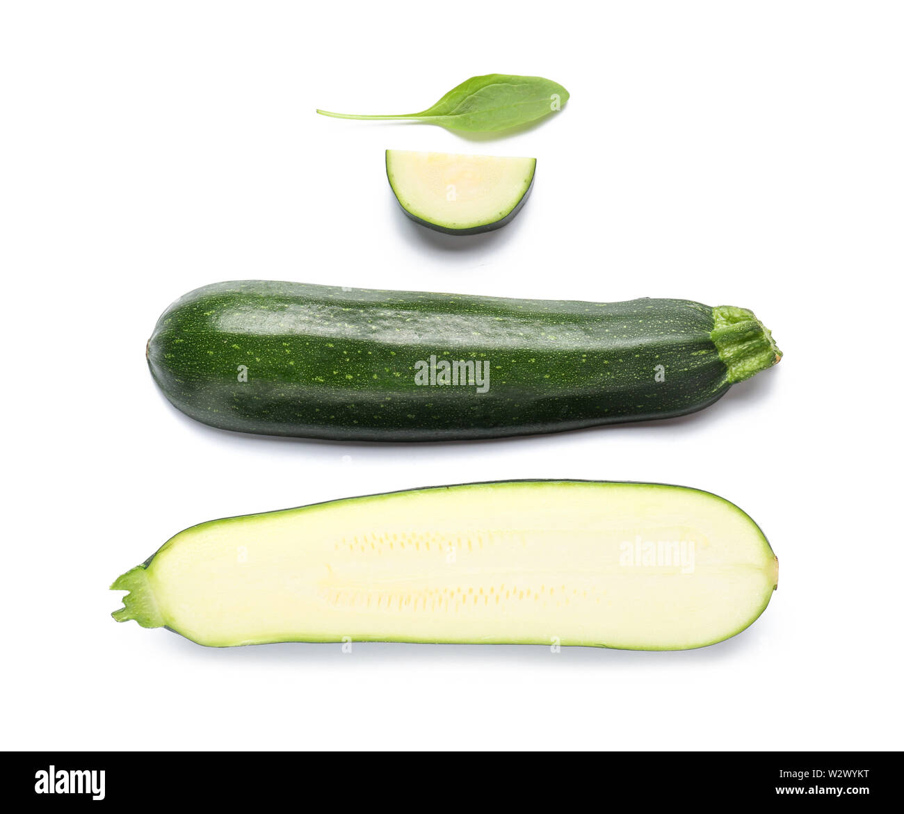 Fresh zucchini squash on white background Stock Photo - Alamy