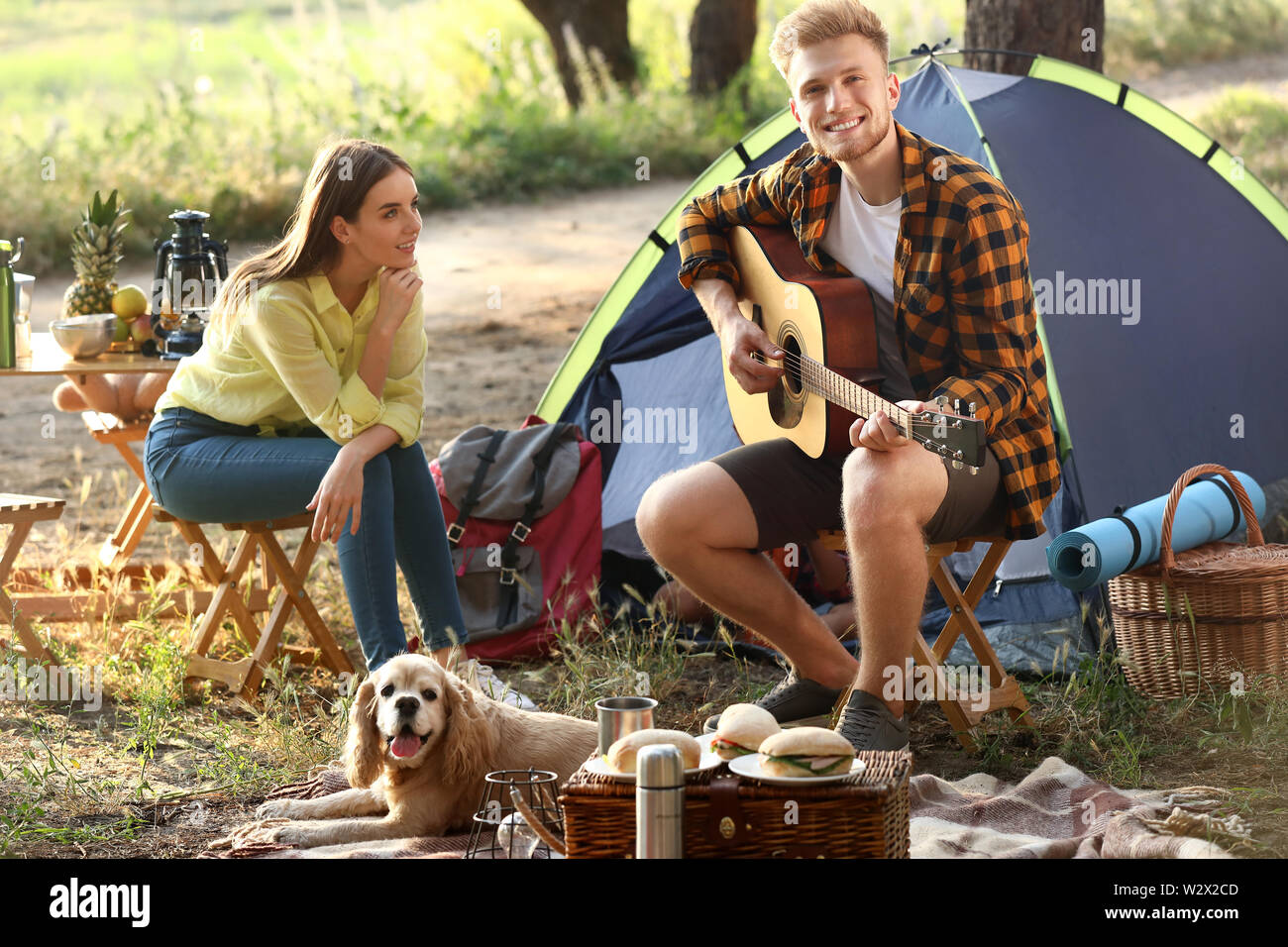 Couple hobby weekend together playing hi-res stock photography and ...