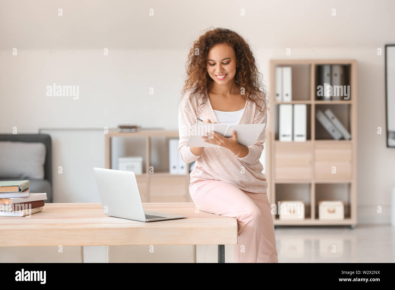 Young African-American student preparing for exam Stock Photo - Alamy