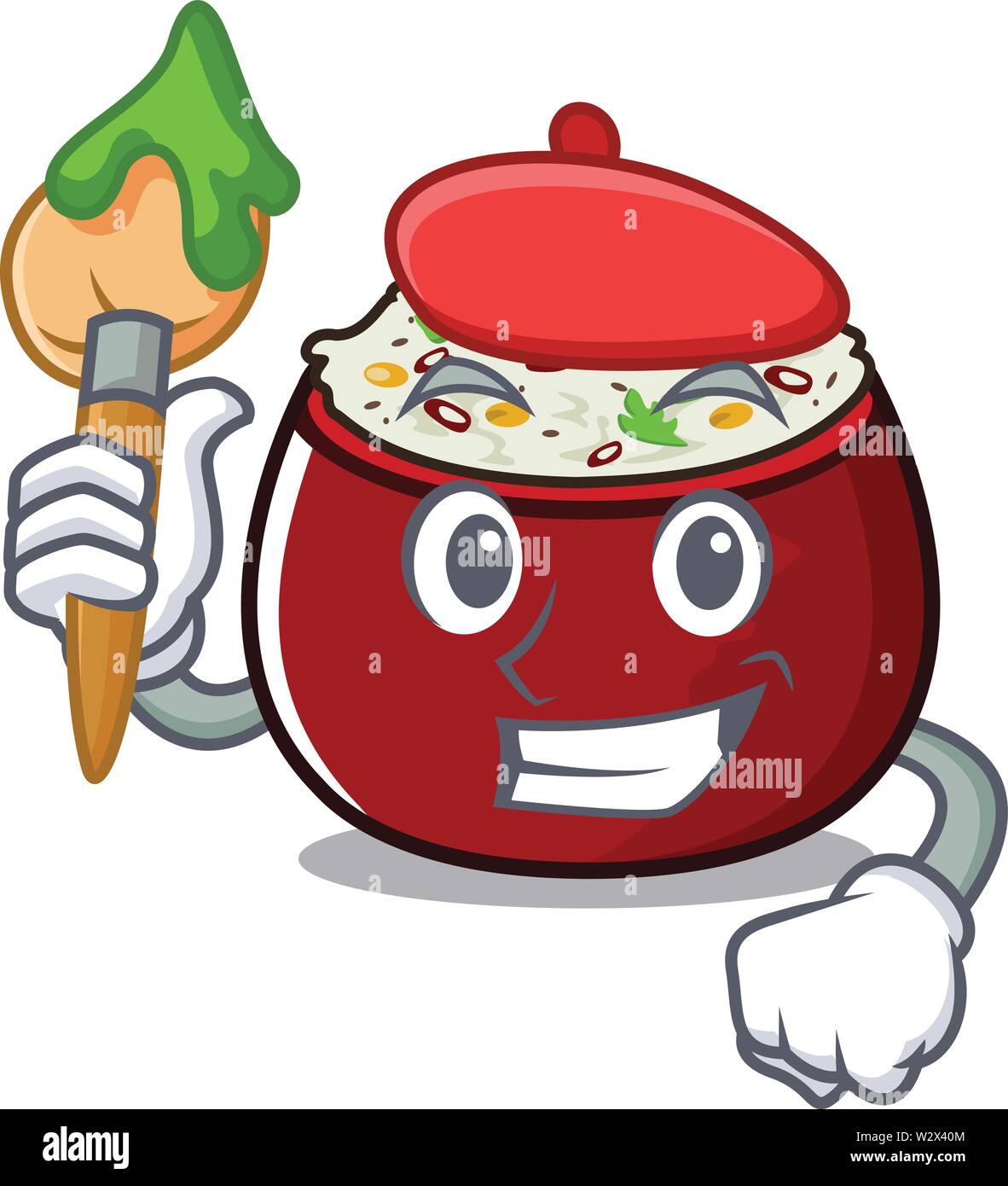 Indian artist painting Stock Vector Images - Alamy