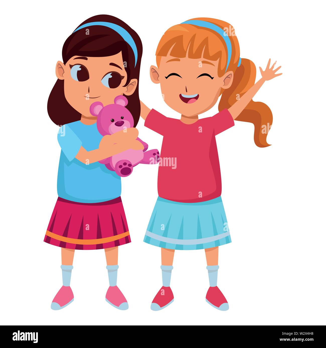 girls having fun and playing Stock Vector Image & Art - Alamy