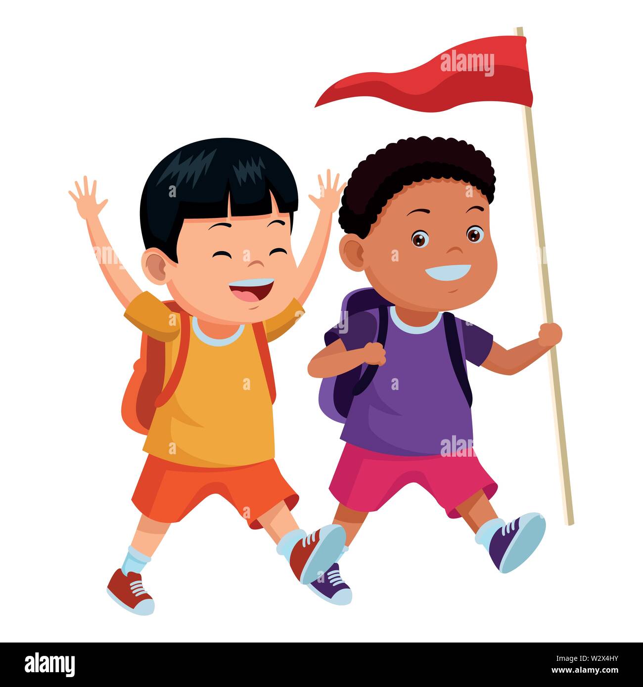 Kids and summer camp cartoons Stock Vector Image & Art - Alamy