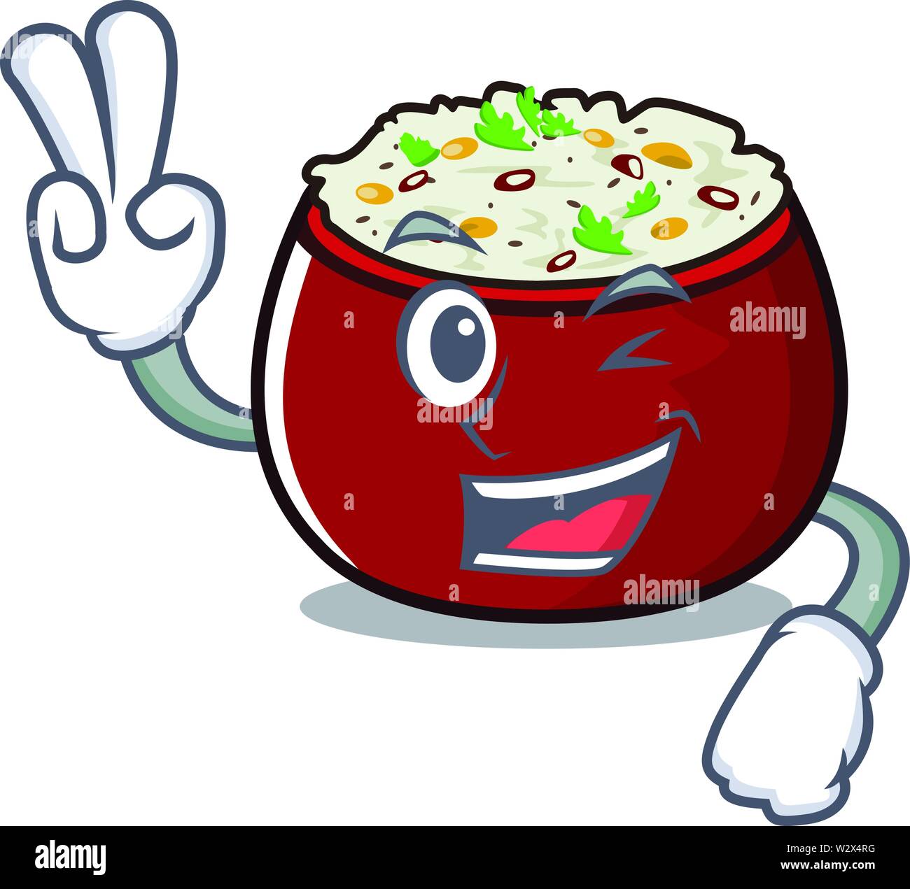 Two finger curd rice above wooden cartoon table Stock Vector Image ...