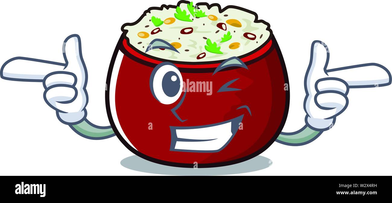 Wink curd rice above wooden cartoon table Stock Vector Image & Art - Alamy