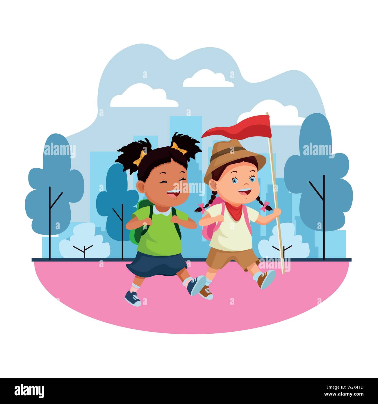Kids and summer camp cartoons Stock Vector Image & Art - Alamy
