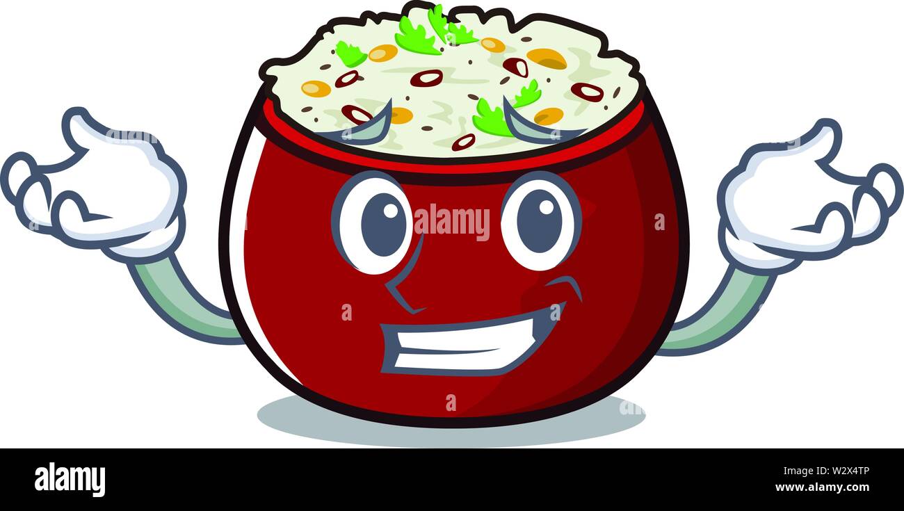 Grinning curd rice above wooden cartoon table Stock Vector Image & Art ...