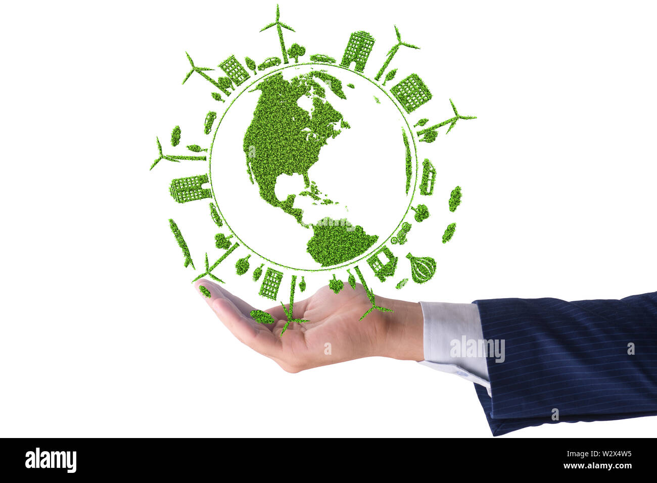 The concept of clean energy and environmental protection Stock Photo ...