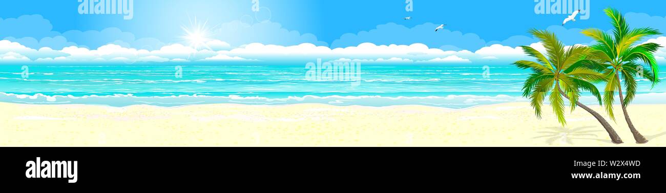 Sandy shore ocean sea Stock Vector Images - Alamy