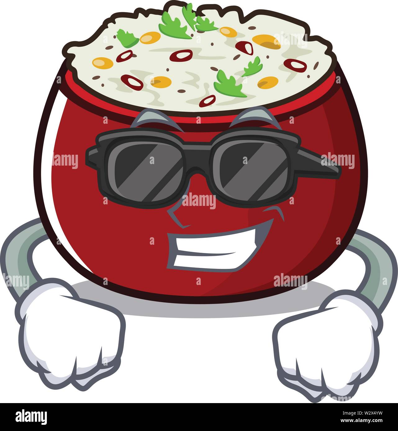 Super cool curd rice above wooden cartoon table Stock Vector Image ...