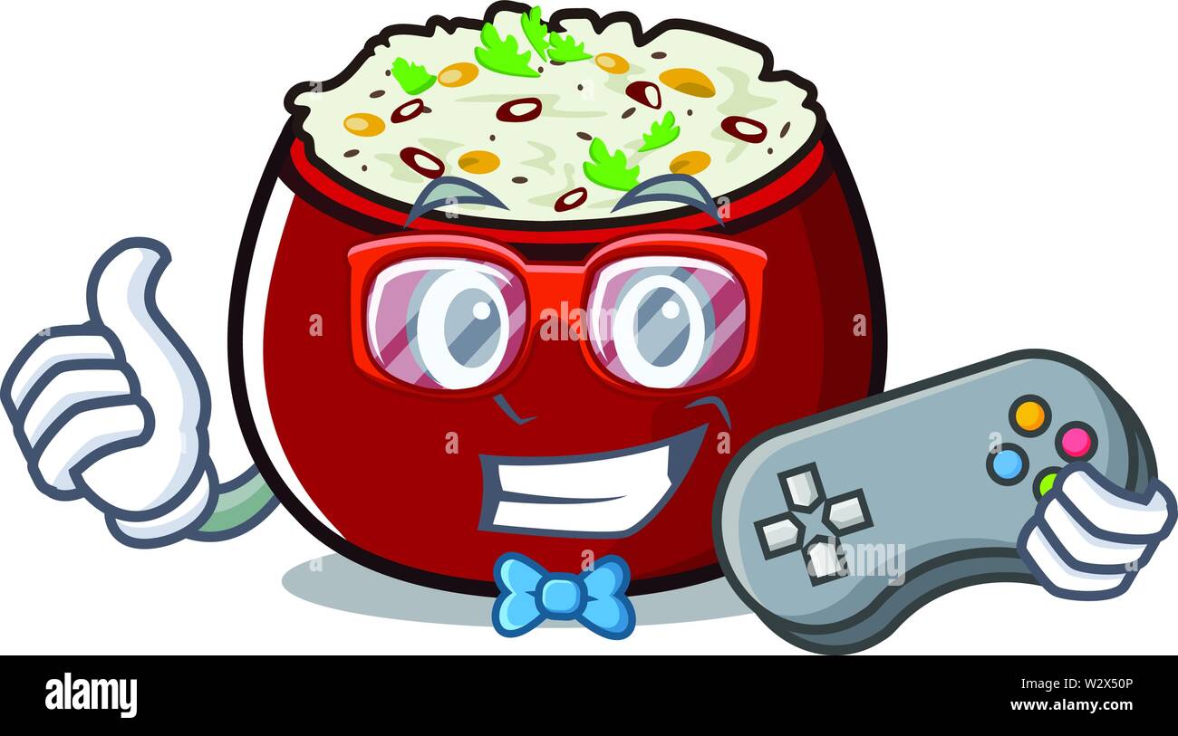 Gamer curd rice isolated with the cartoon Stock Vector Image & Art - Alamy