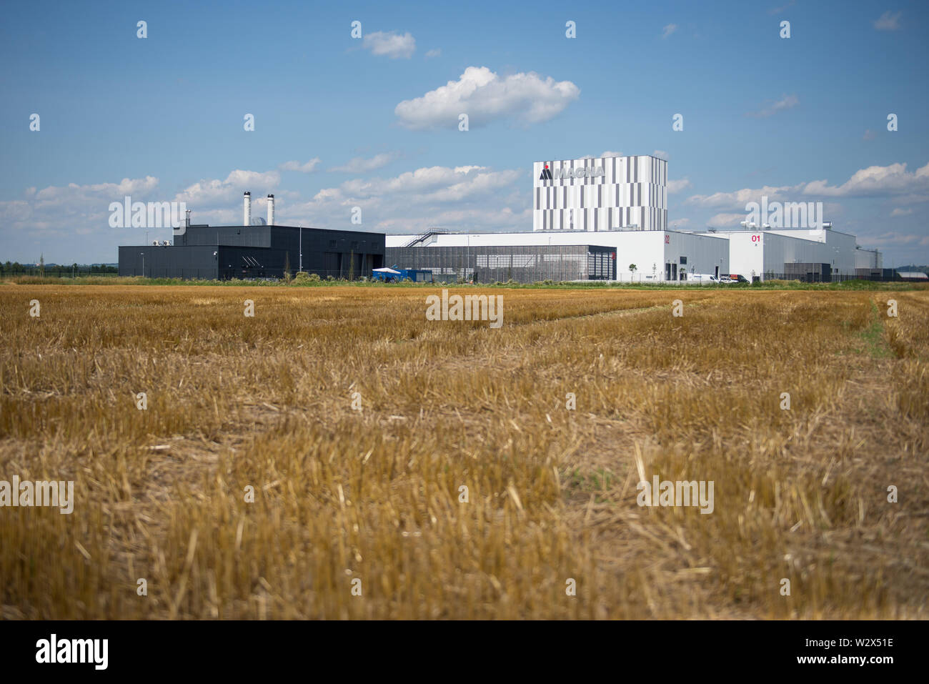 Hoce, Slovenia. 10th July, 2019. Magna Steyr new paint shop plant is ...