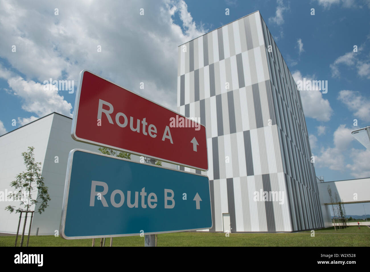 Hoce, Slovenia. 10th July, 2019. Magna Steyr new paint shop plant is ...