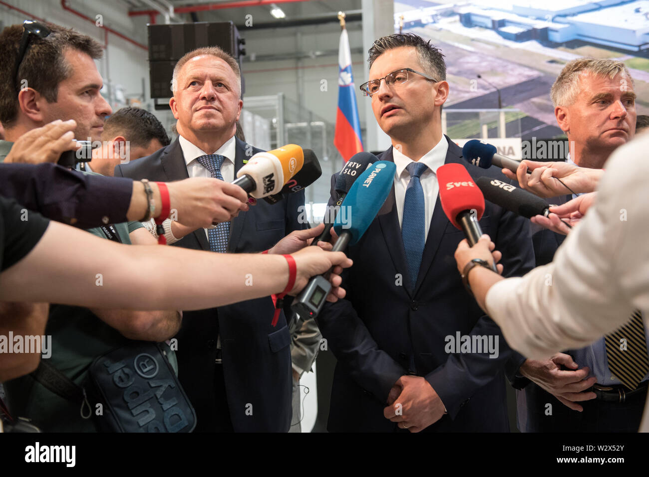 Hoce, Slovenia. 10th July, 2019. Slovenian Prime Minister Marjan Sarec ...