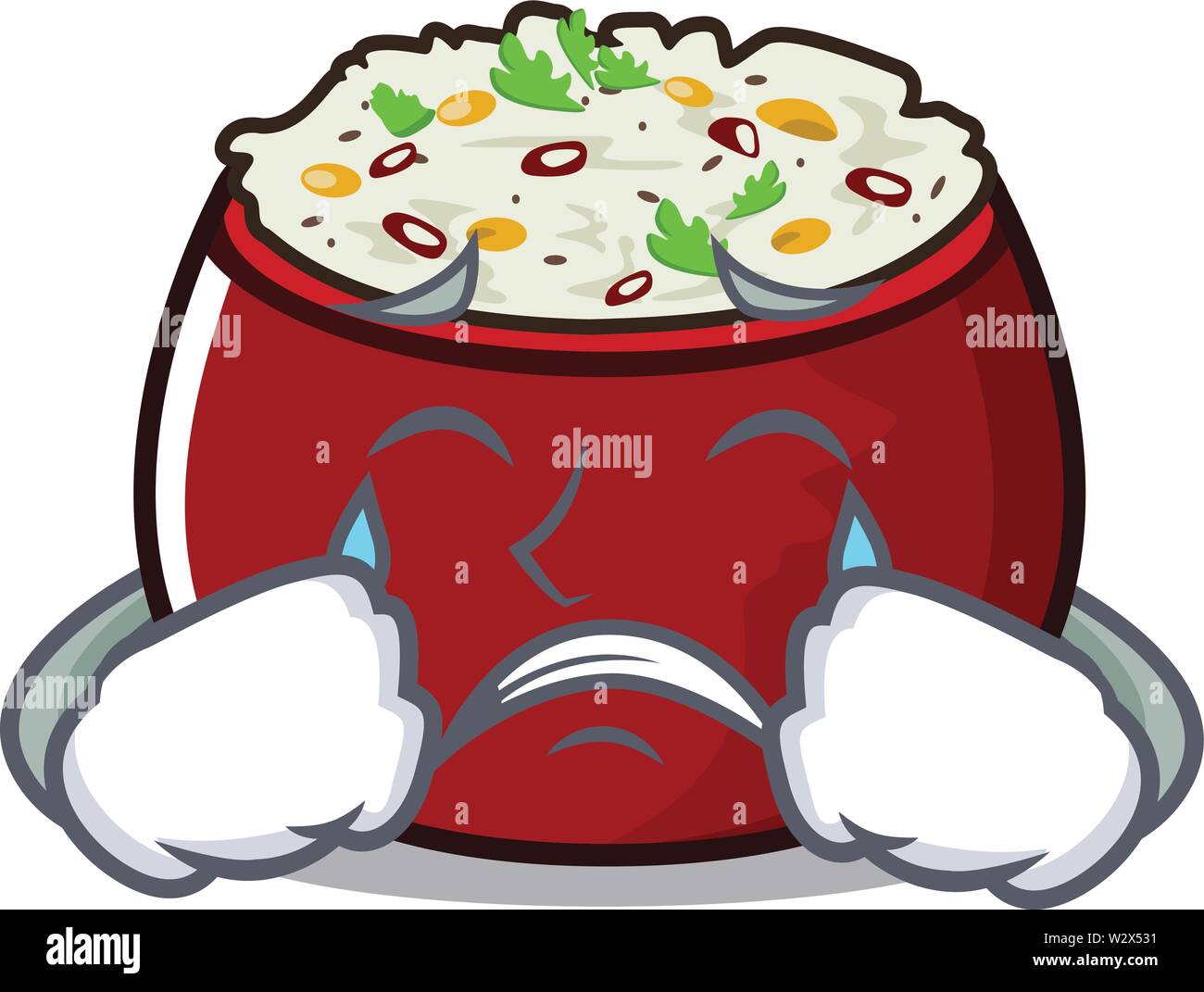 Crying curd rice isolated with the cartoon Stock Vector Image & Art - Alamy