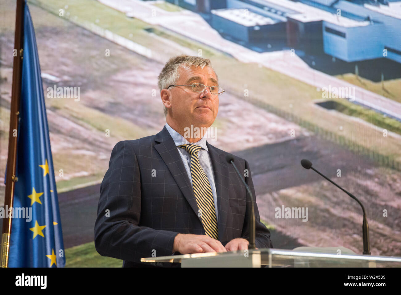 Hoce, Slovenia. 10th July, 2019. Magna Europe and Magna Steyr President ...