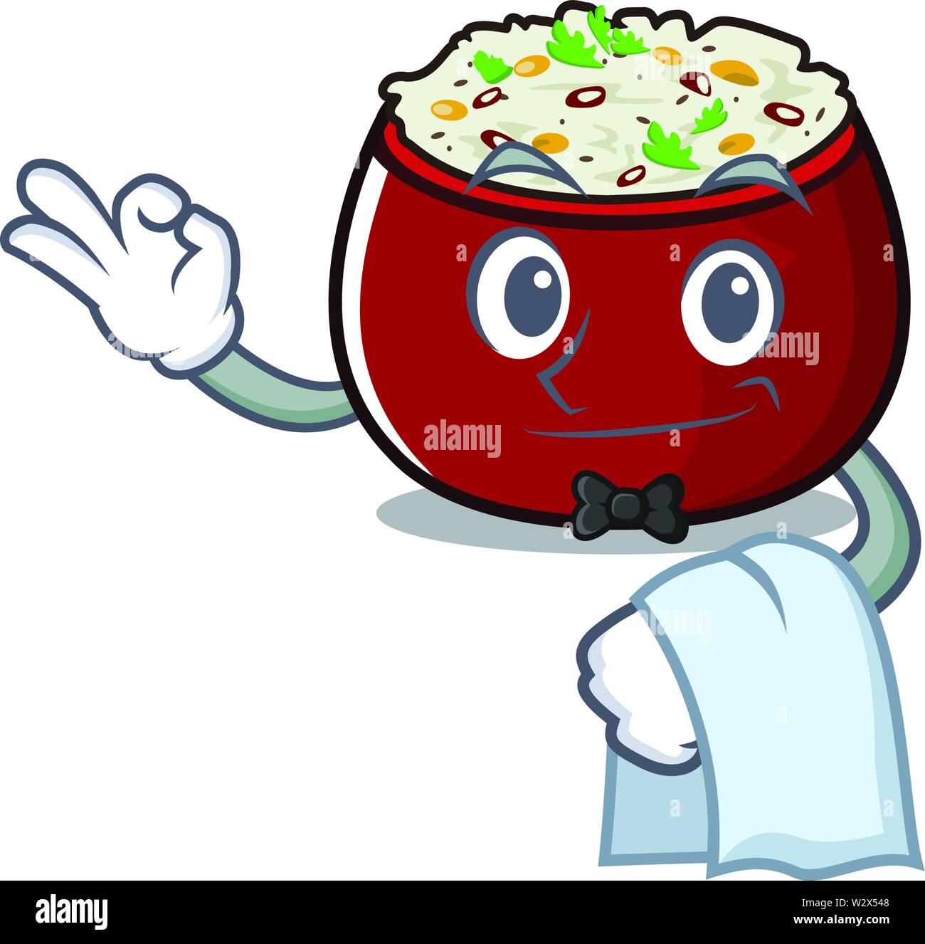 Waiter curd rice isolated with the cartoon Stock Vector Image & Art - Alamy