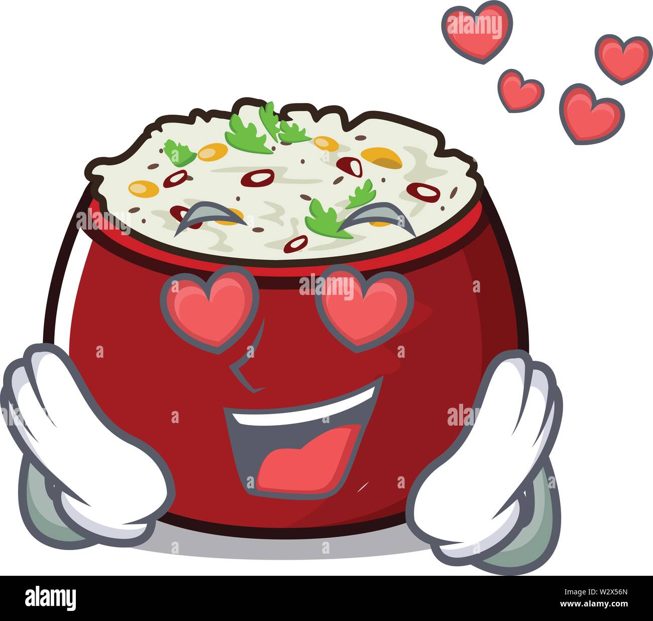 In love curd rice isolated with the cartoon Stock Vector Image & Art ...
