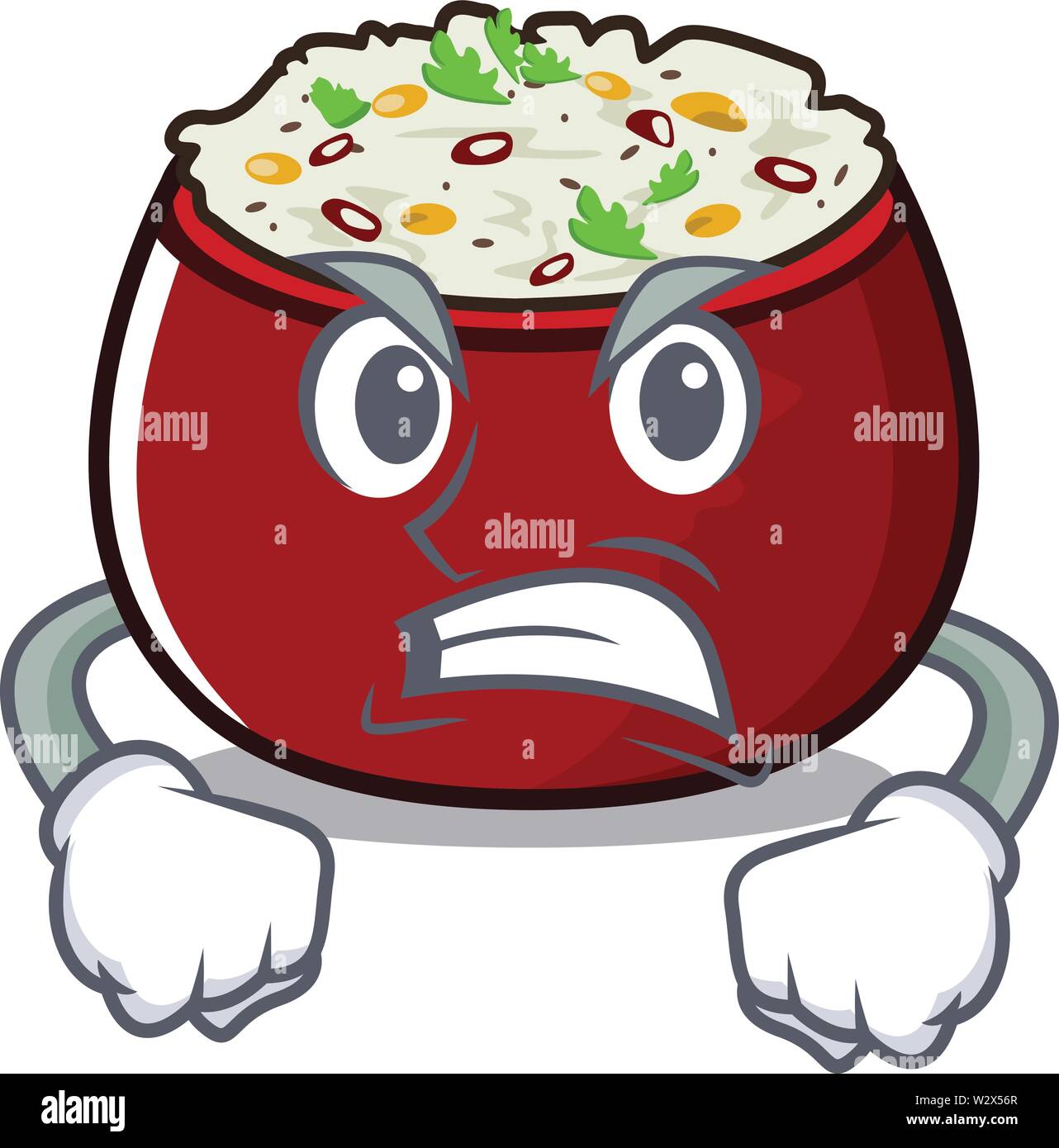 Angry curd rice isolated with the cartoon Stock Vector Image & Art - Alamy