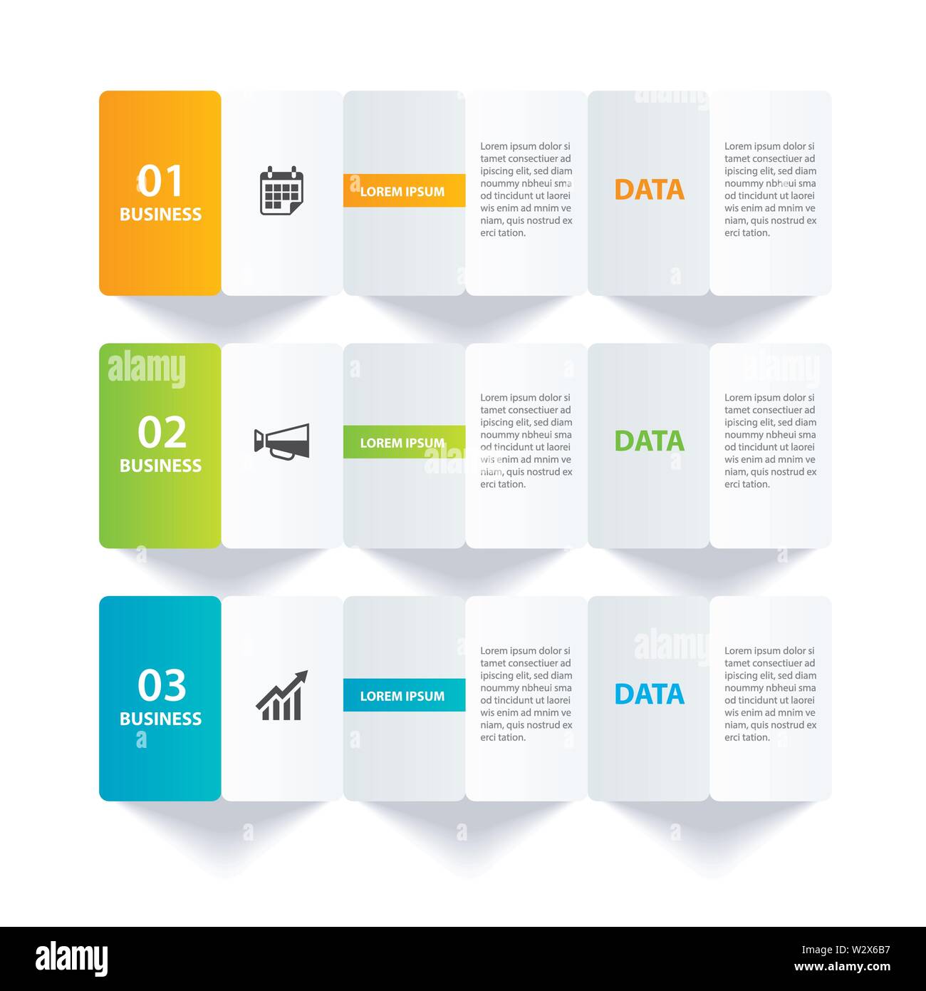 Infographics paper index with 3 data template. Vector illustration ...