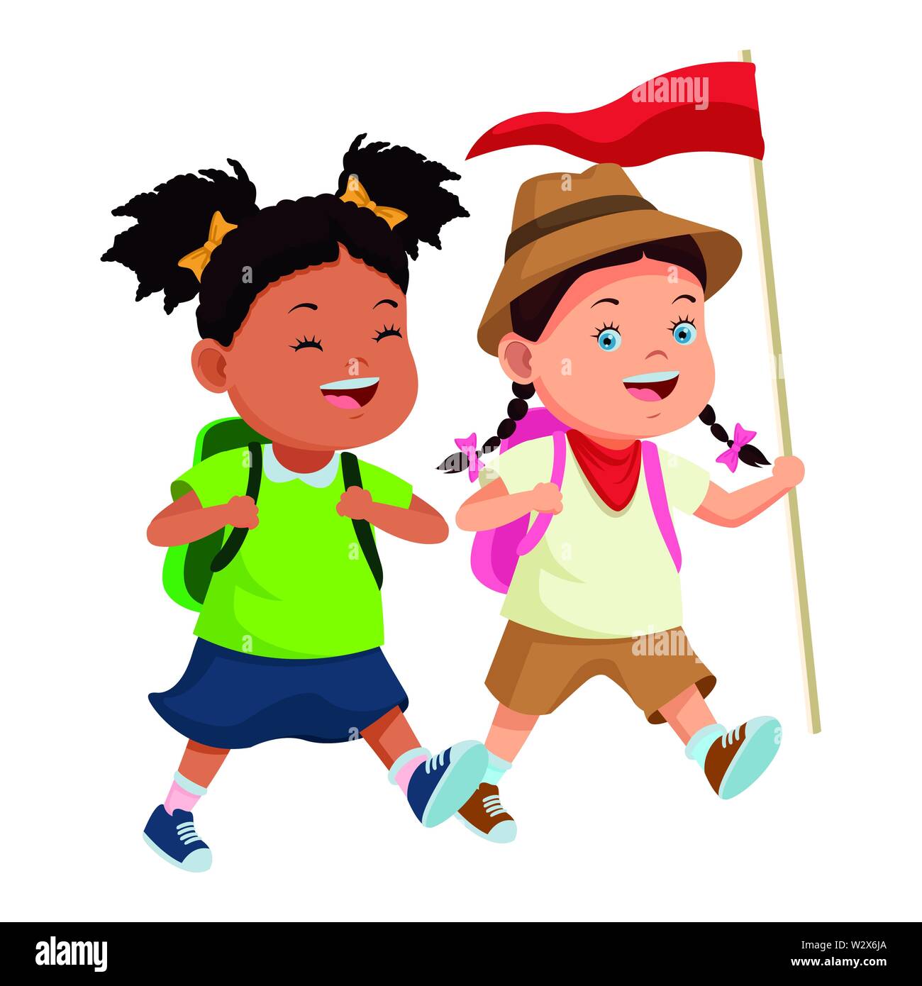 Kids and summer camp cartoons Stock Vector Image & Art - Alamy