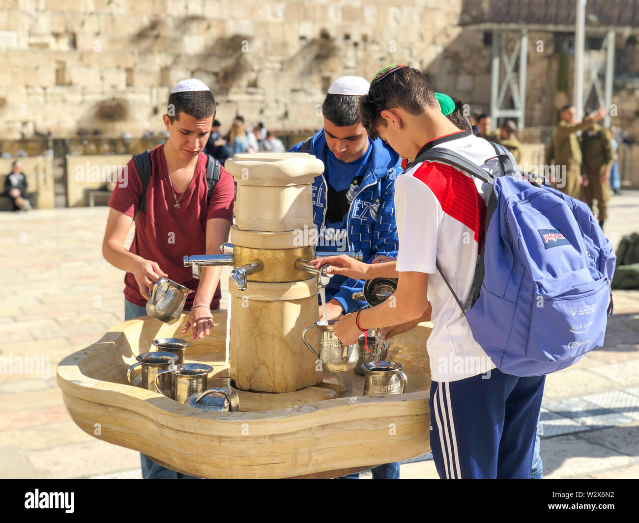 Ritual hand washing jews hi-res stock photography and images - Alamy